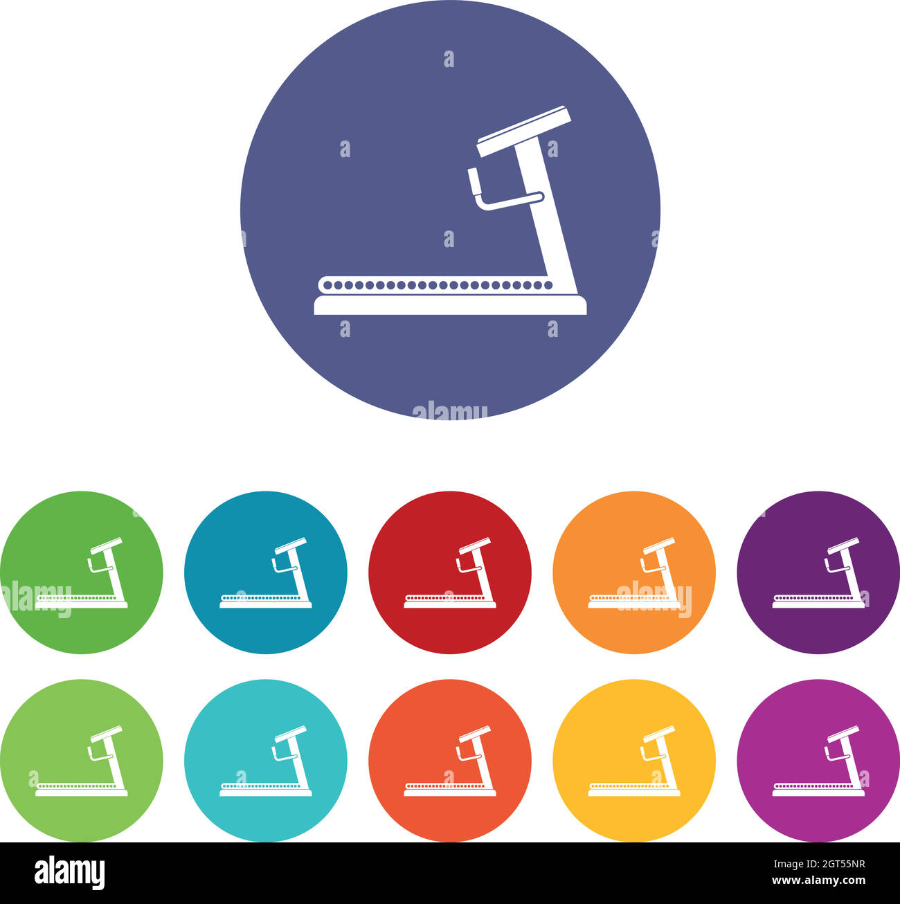 Treadmill set icons Stock Vector Image & Art - Alamy