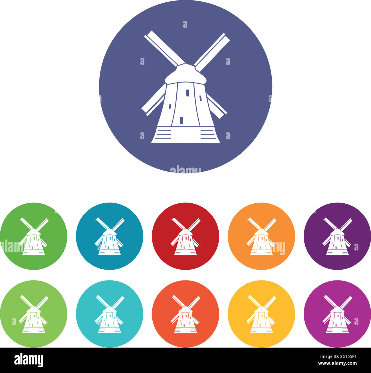 Mill set icons Stock Vector Image & Art - Alamy