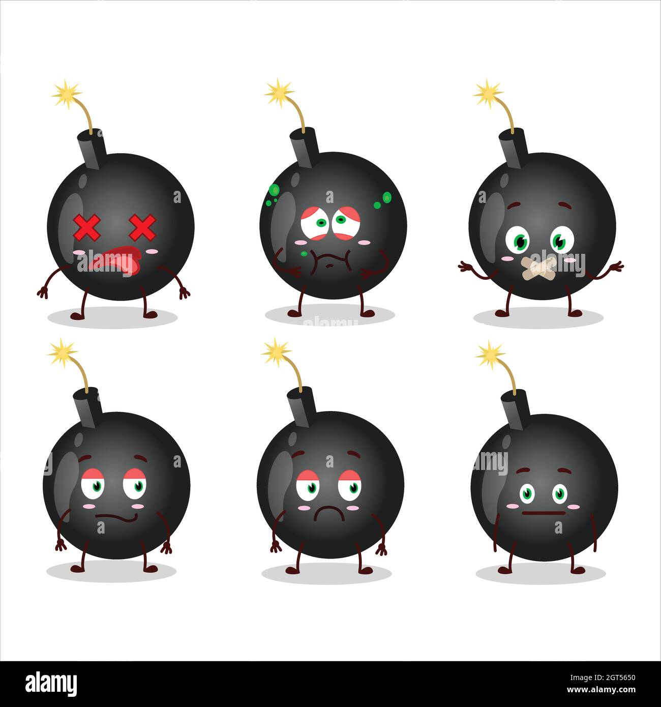 Bomb explosive firecracker cartoon character with nope expression ...