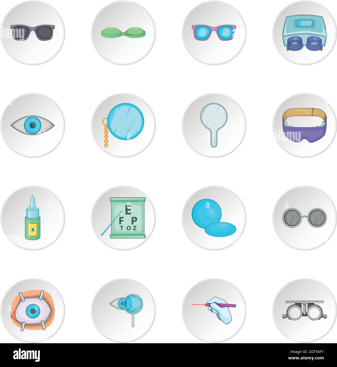 Ophthalmologist icons set Stock Vector Image & Art - Alamy