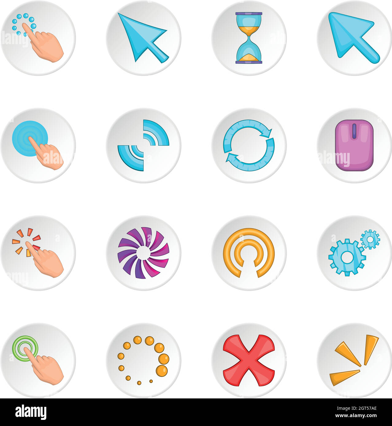 Click cursors icons set Stock Vector Image & Art - Alamy