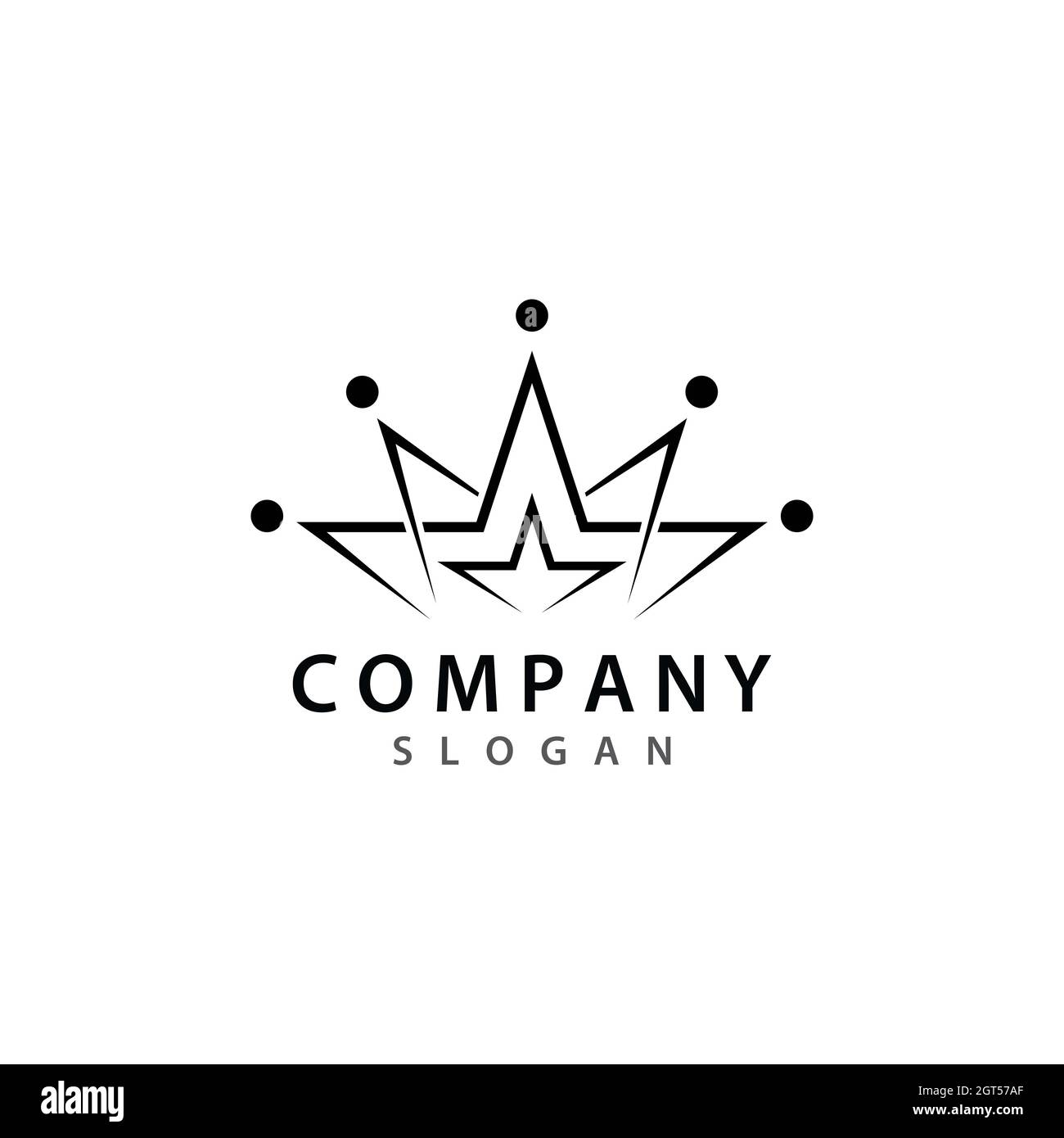 Star crown logo template vector illustration Stock Photo - Alamy