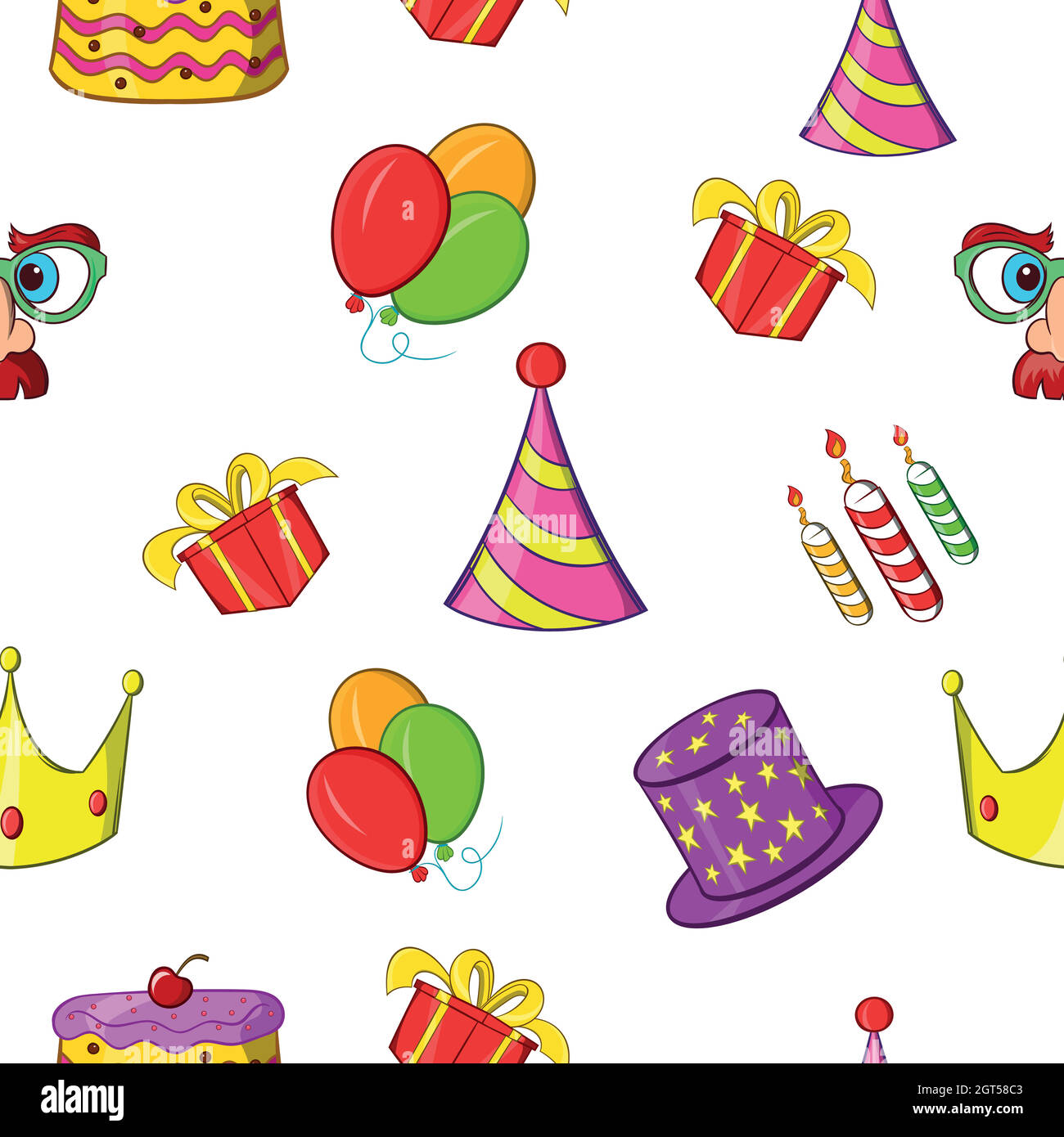 Happy birthday pattern seamless Cut Out Stock Images & Pictures - Alamy