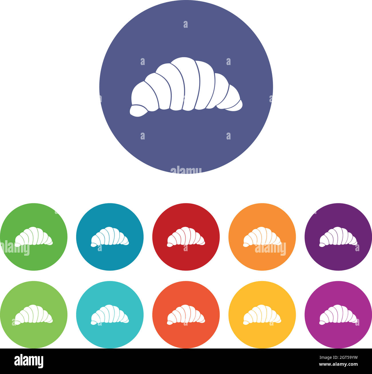 Croissant set Stock Vector Images - Alamy