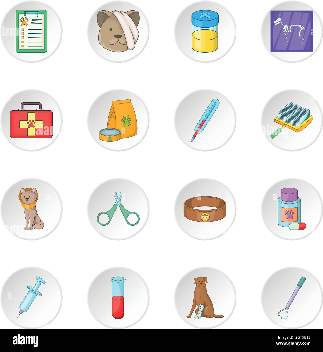 Veterinary icon flat set Cut Out Stock Images & Pictures - Alamy