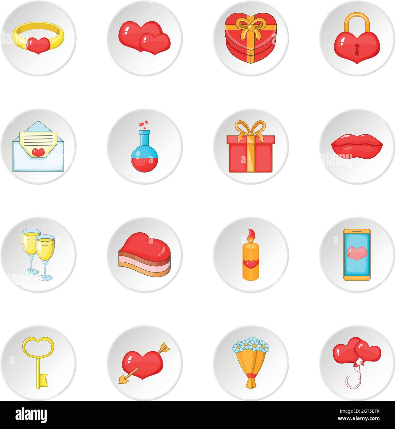 Saint Valentine day icons set Stock Vector Image & Art - Alamy