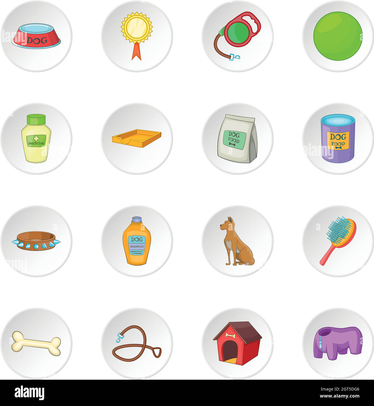 Dog care icons set Stock Vector Image & Art - Alamy