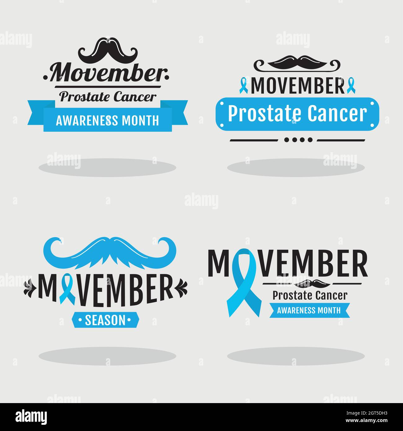 four movember campaign emblems Stock Vector Image & Art - Alamy