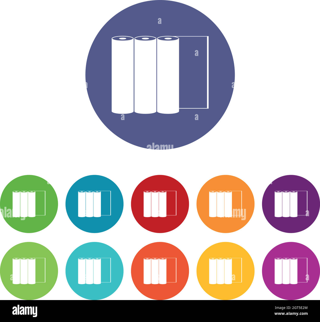 Rolls of paper set icons Stock Vector Image & Art - Alamy