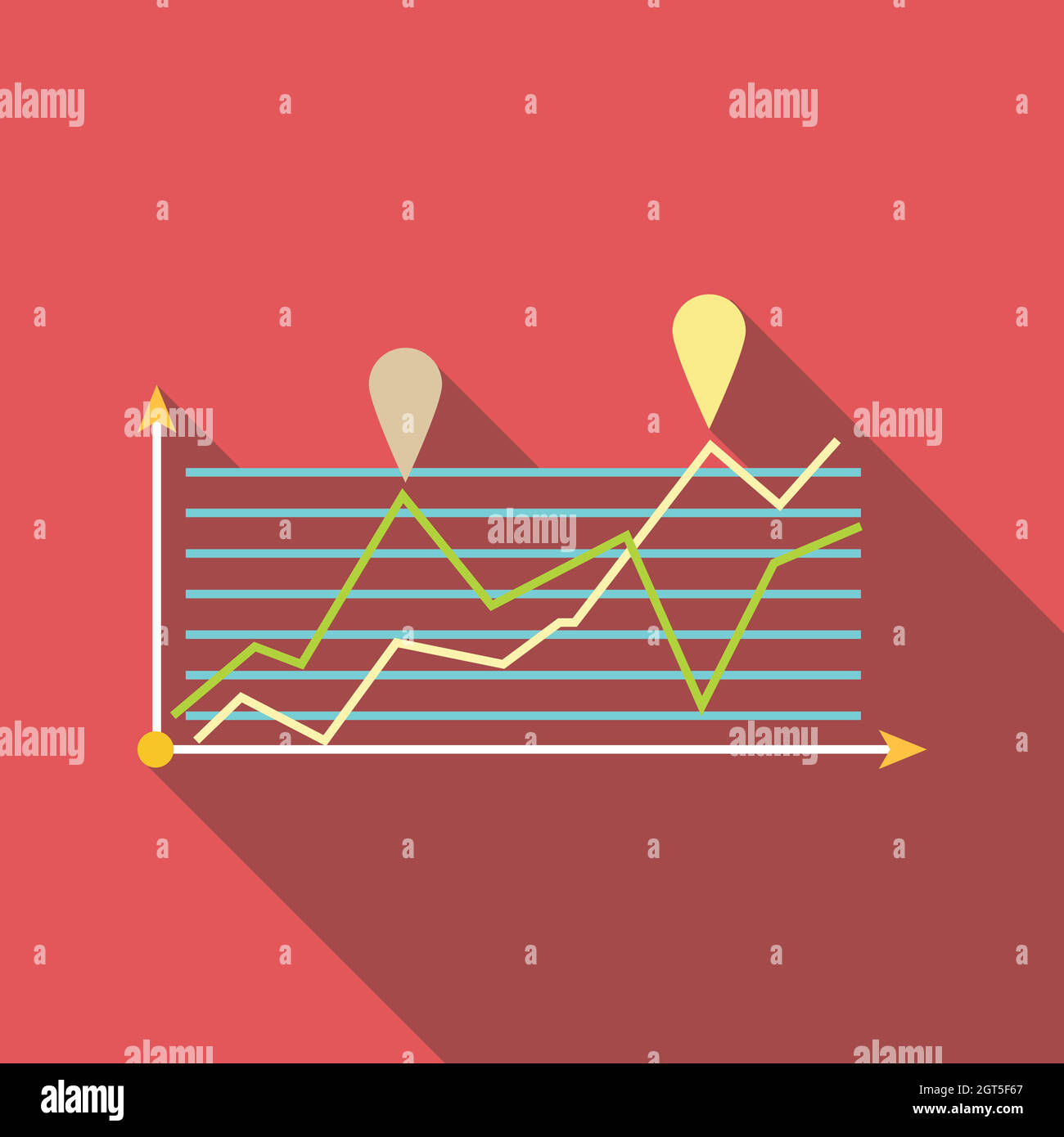 growth-chart-infographics-icon-flat-style-stock-vector-image-art-alamy