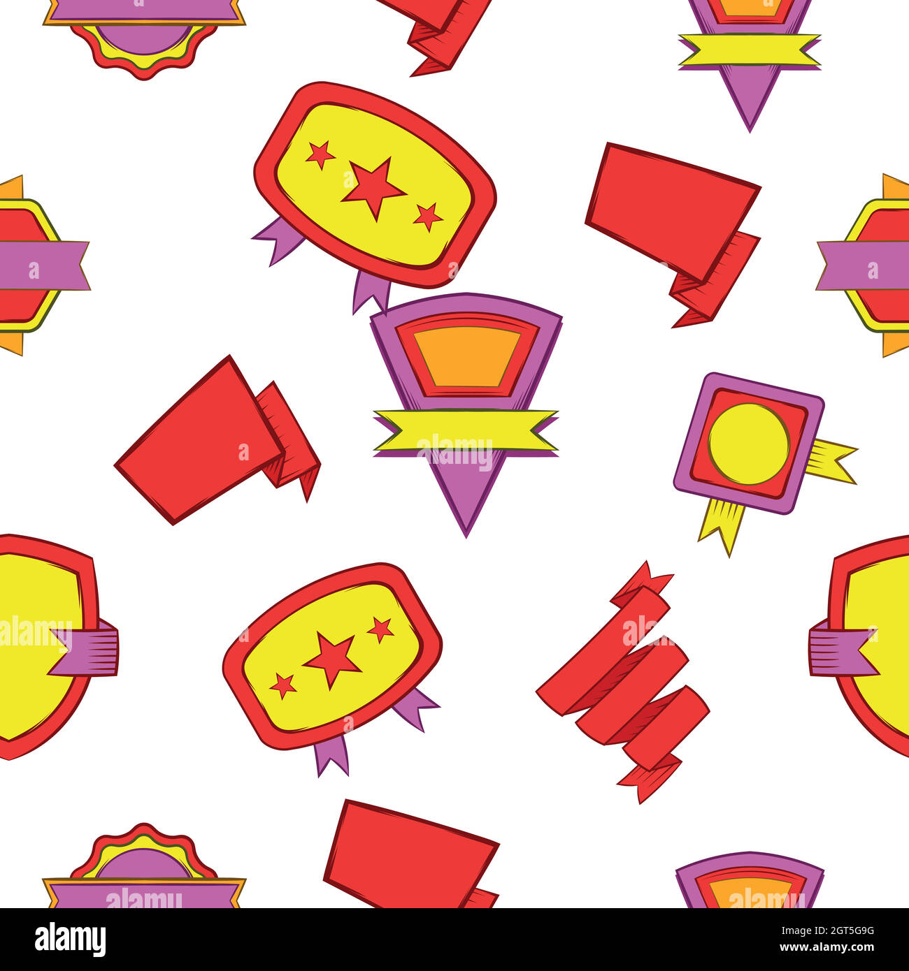 Badge pattern, cartoon style Stock Vector Image & Art - Alamy