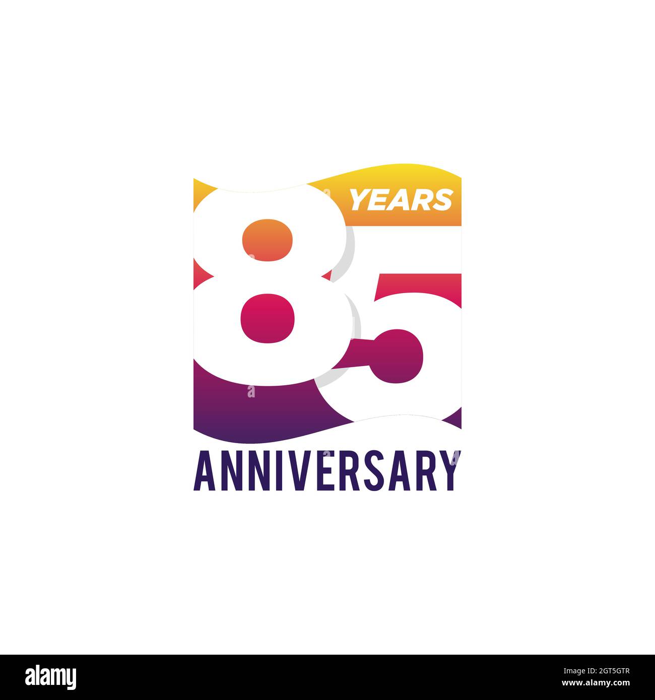 85th Years Anniversary Vector Logo Illustration Design Template. Vector ...