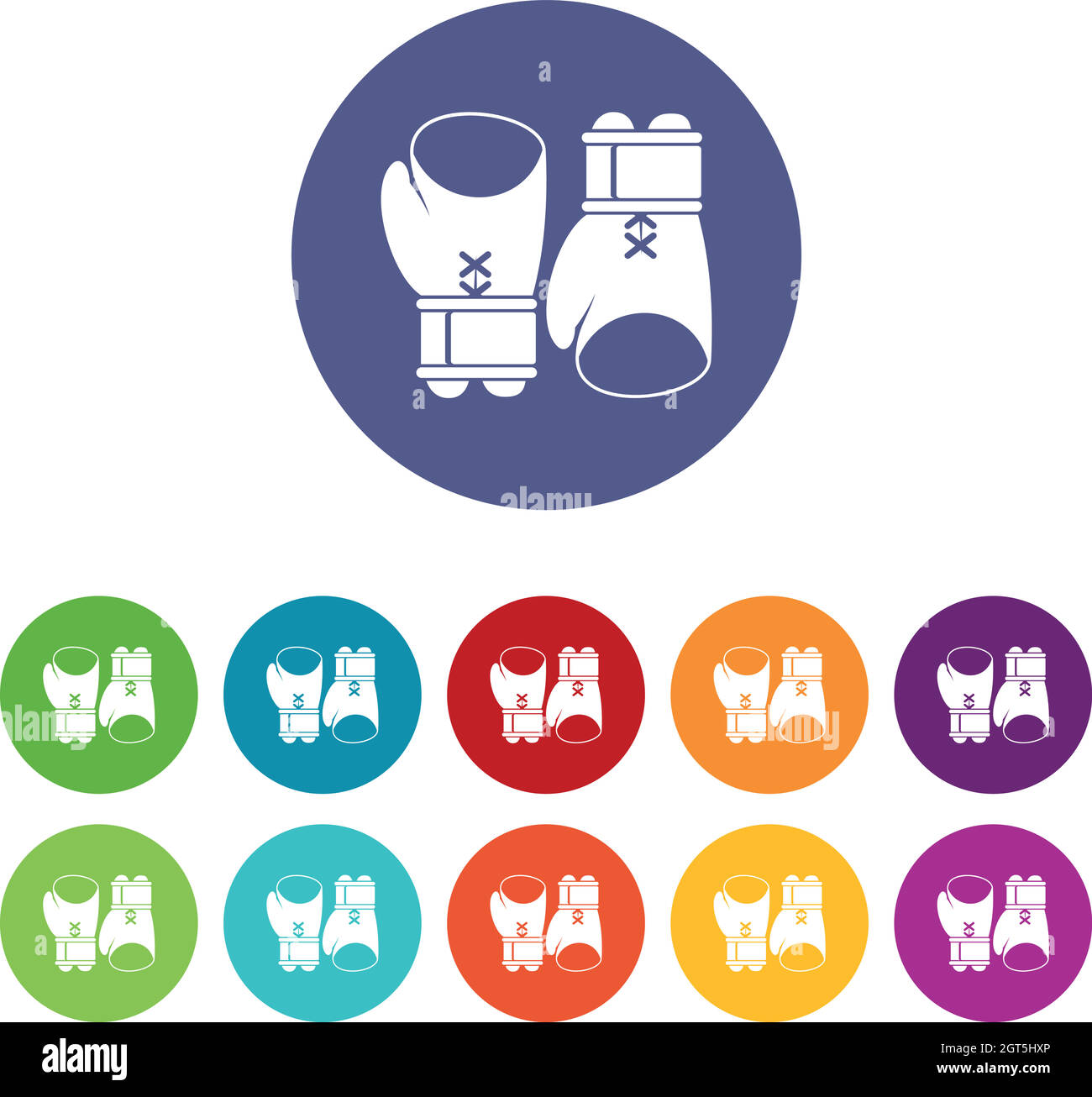 Boxing gloves set icons Stock Vector Image & Art - Alamy