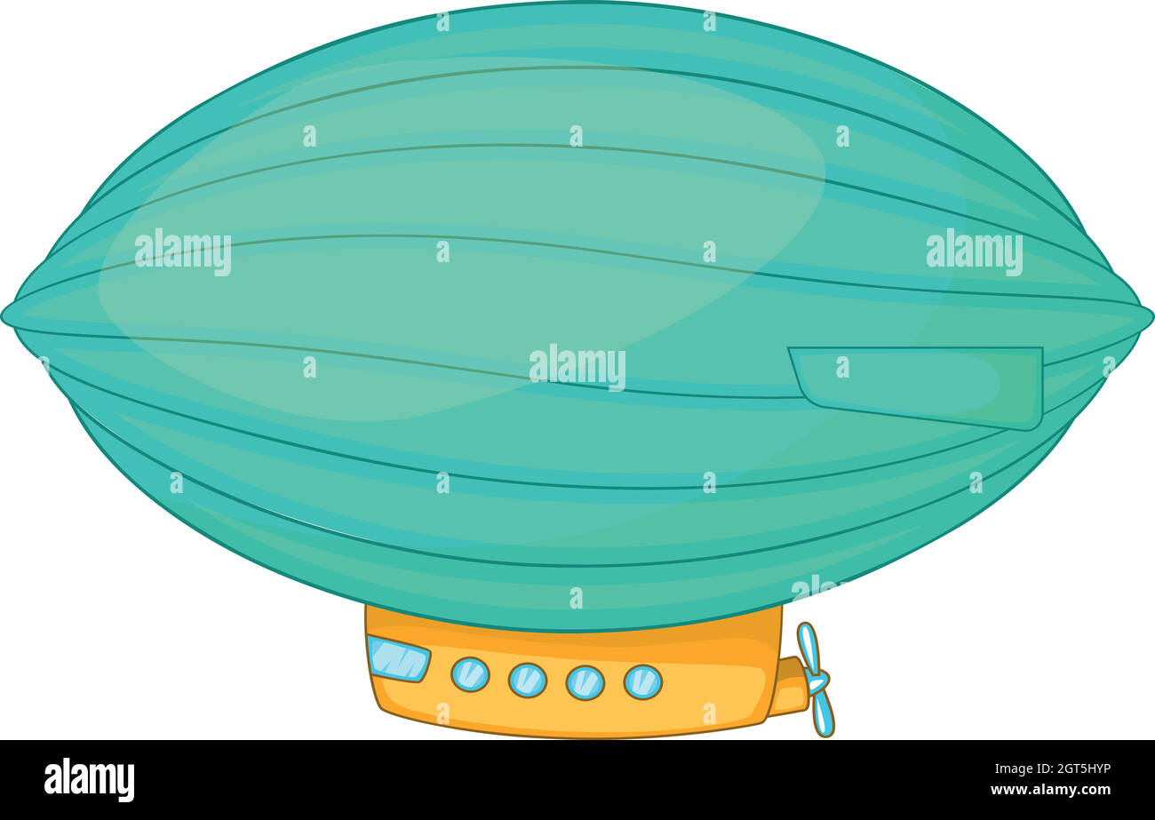 Oval airship icon, cartoon style Stock Vector Image & Art - Alamy