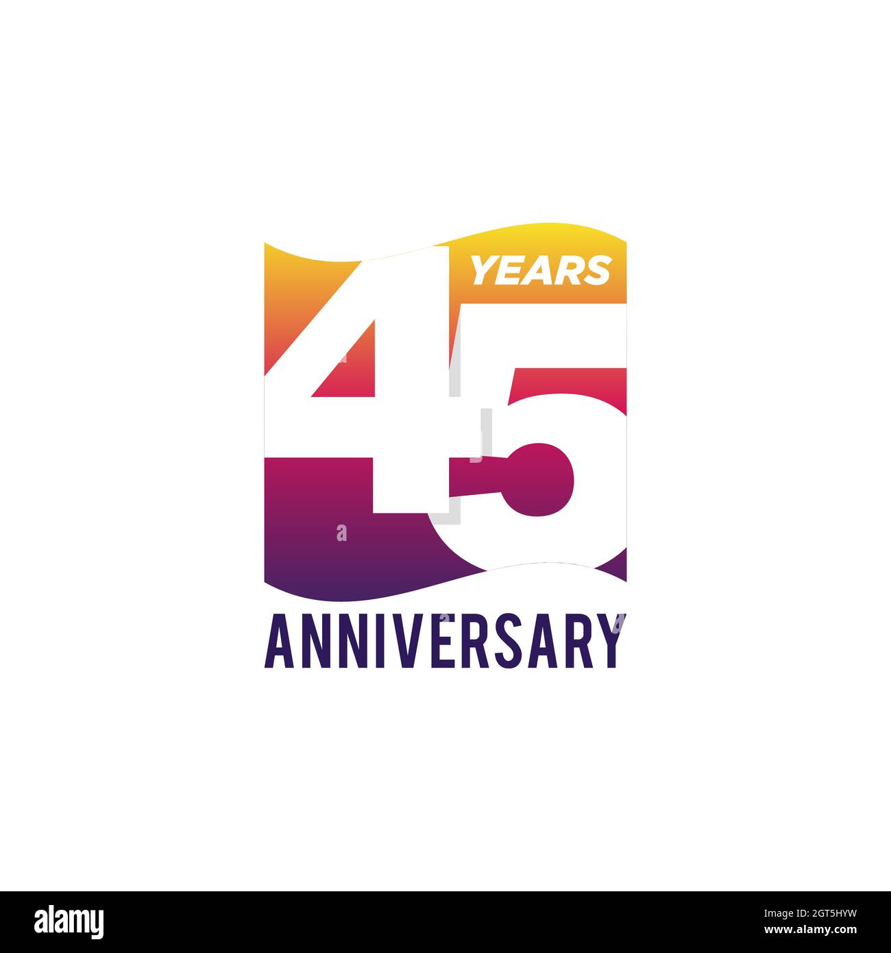 Template logo 45th anniversary Cut Out Stock Images & Pictures - Alamy