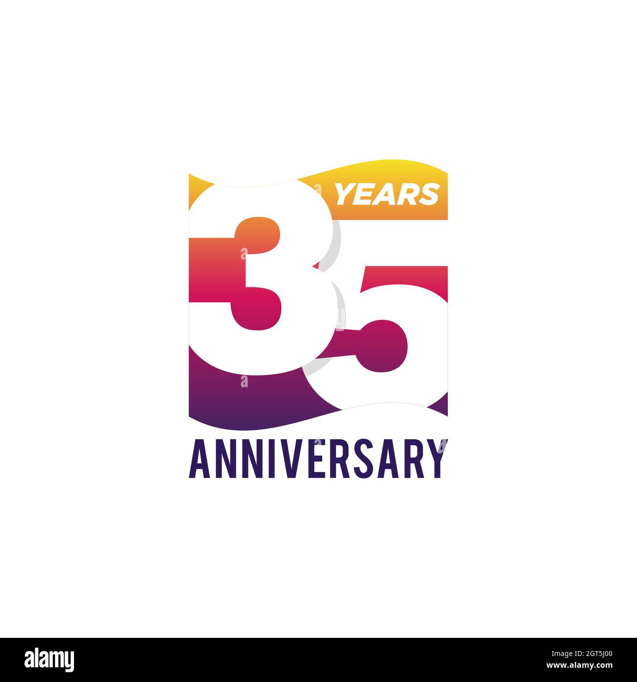 35th Years Anniversary Vector Logo Illustration Design Template. Vector ...