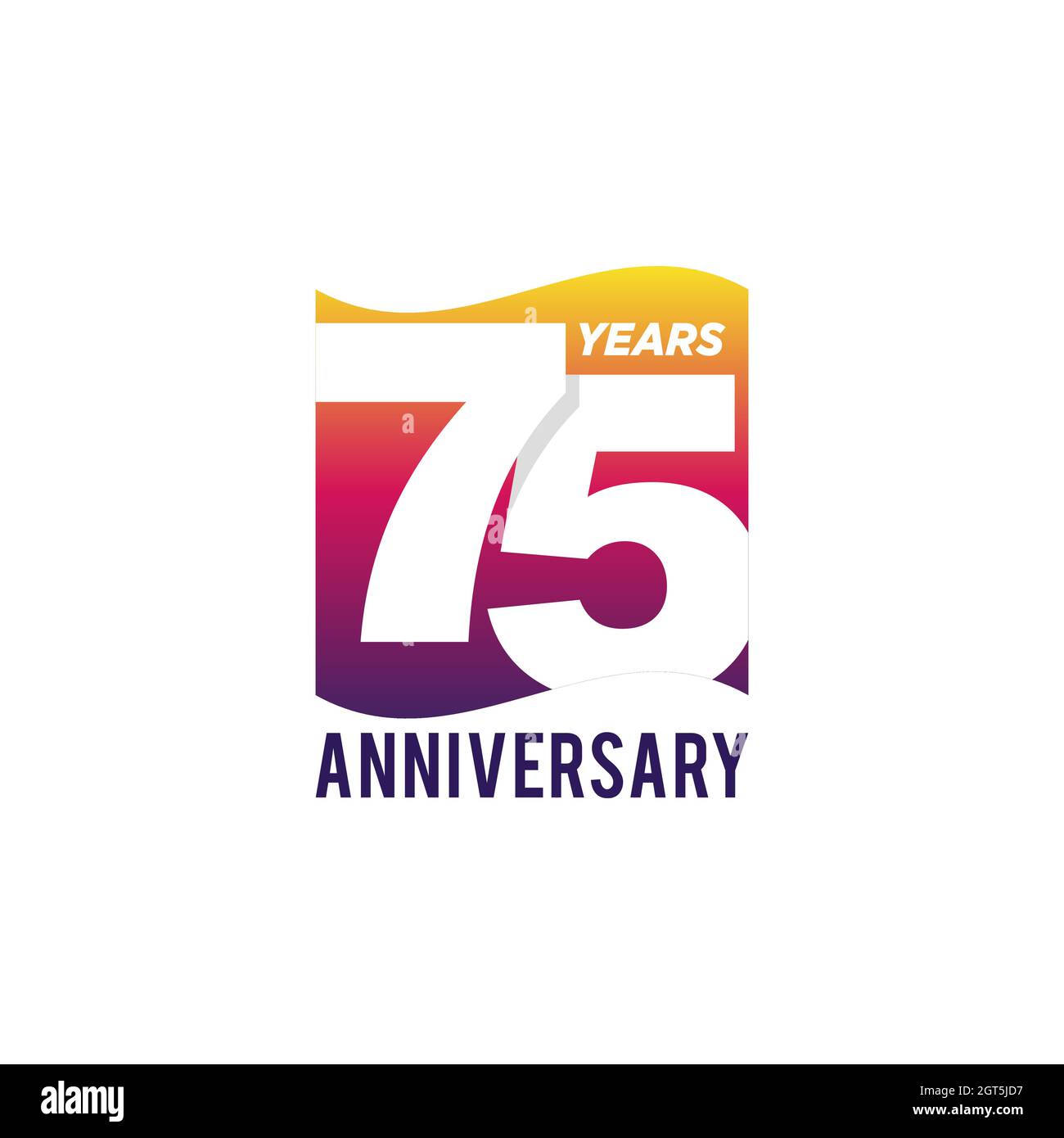 75th Years Anniversary Vector Logo Illustration Design Template. Vector ...