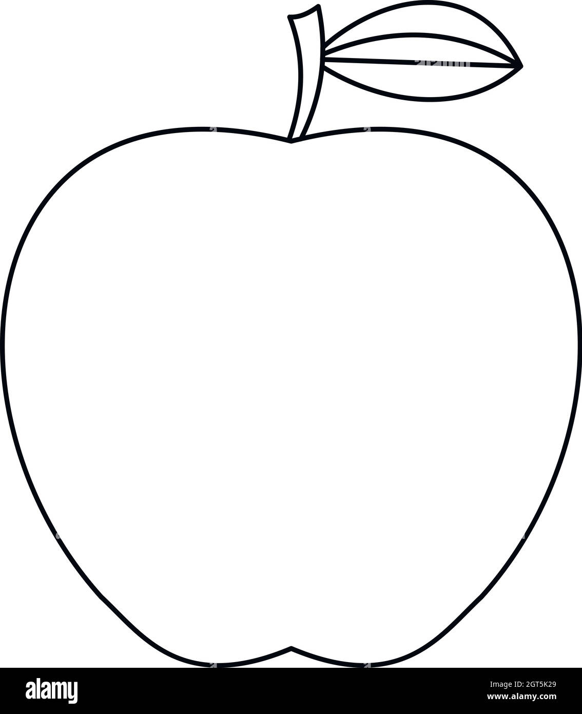 Apple icon, outline style Stock Vector Image & Art - Alamy