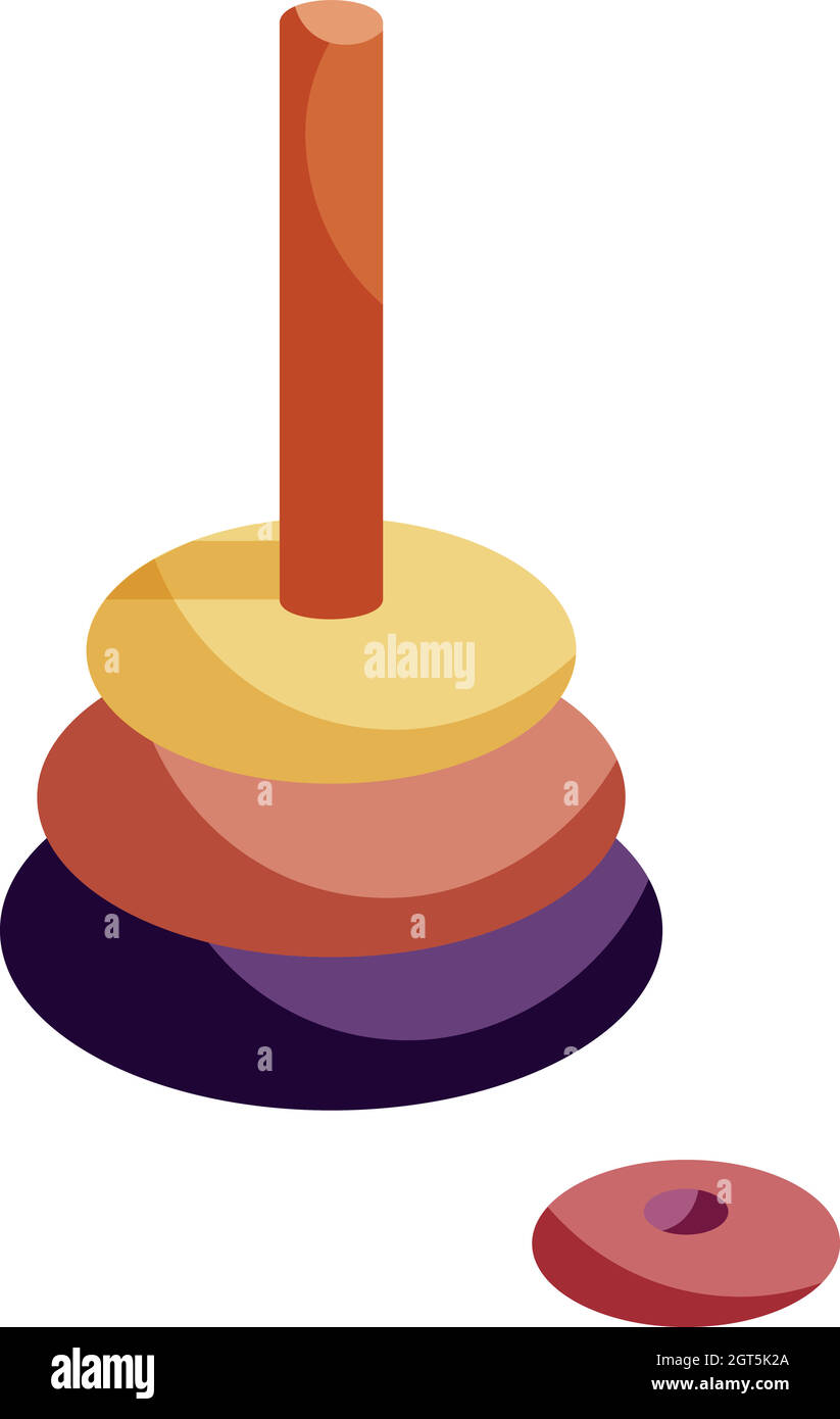 Colorful pyramid toy icon, cartoon style Stock Vector Image & Art - Alamy