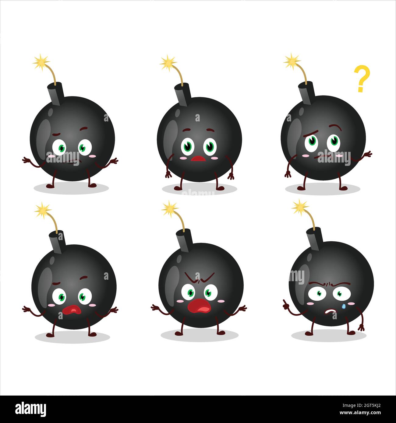 Cartoon character of bomb explosive firecracker with what expression ...