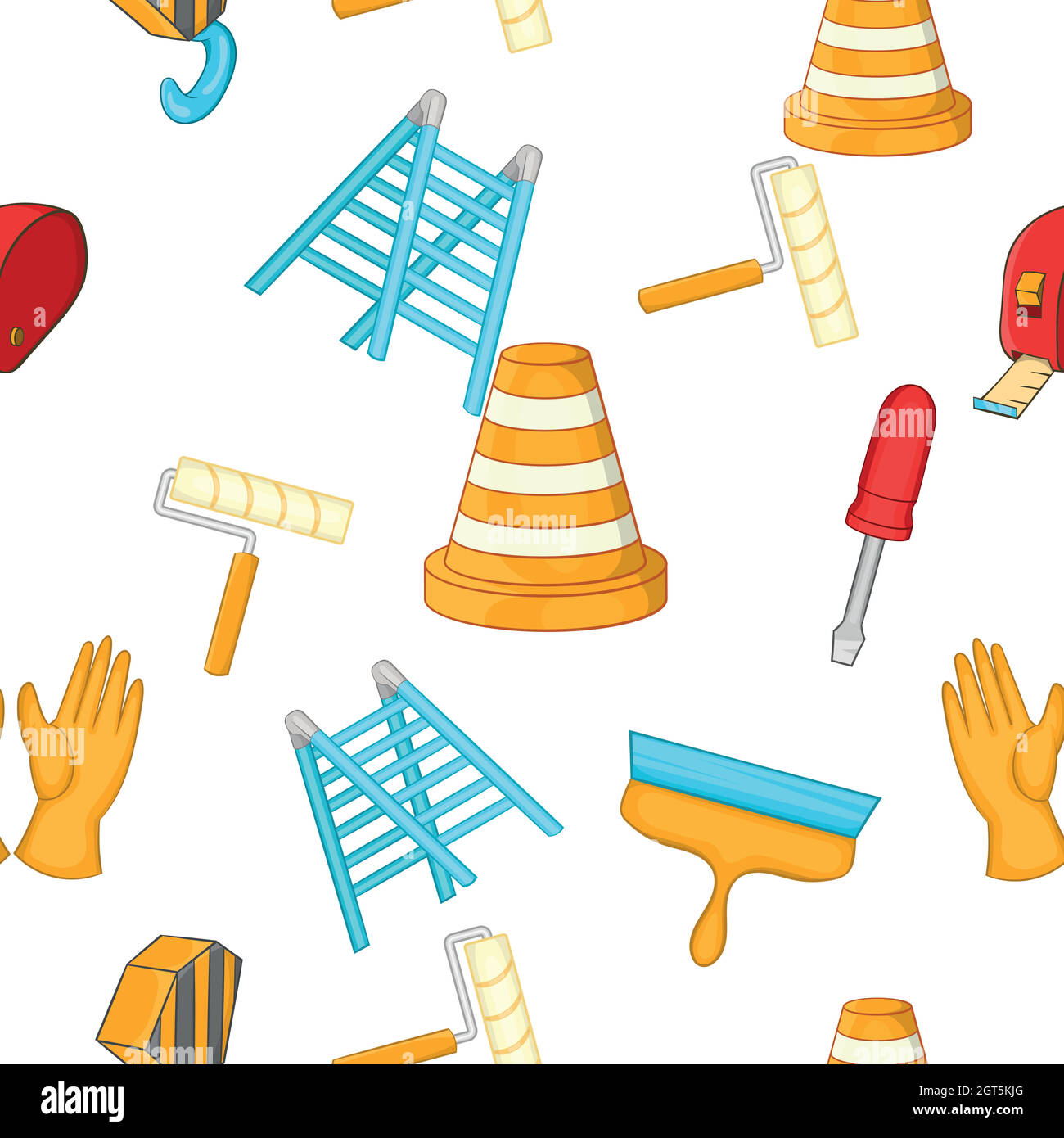 Building tools pattern, cartoon style Stock Vector Image & Art - Alamy