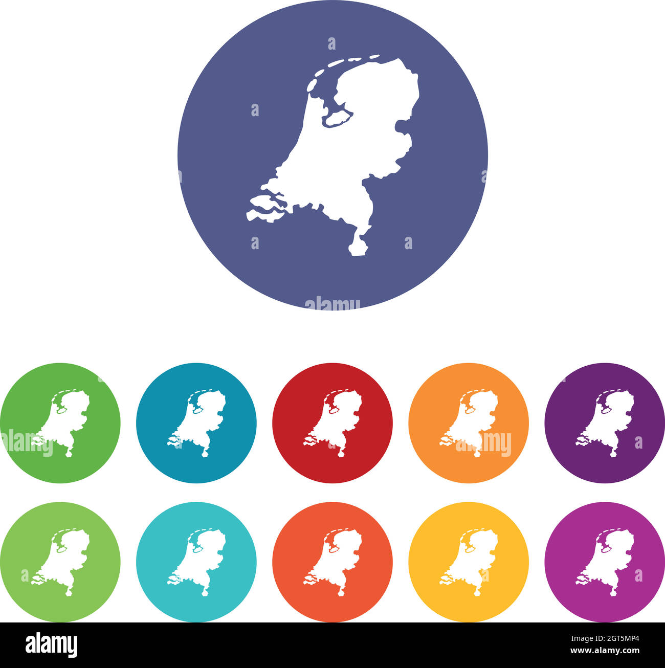 Holland map set icons Stock Vector Image & Art - Alamy