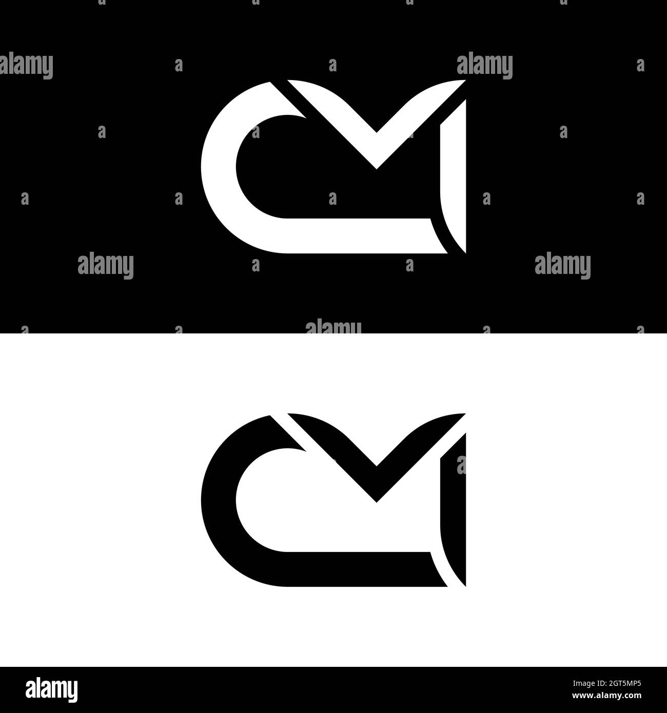 CM Letter logo business template vector icon Stock Photo - Alamy