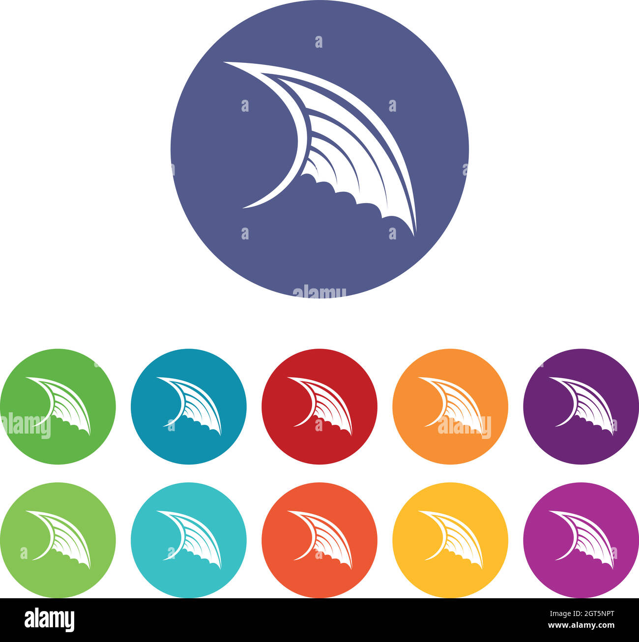 Wing set icons Stock Vector Image & Art - Alamy