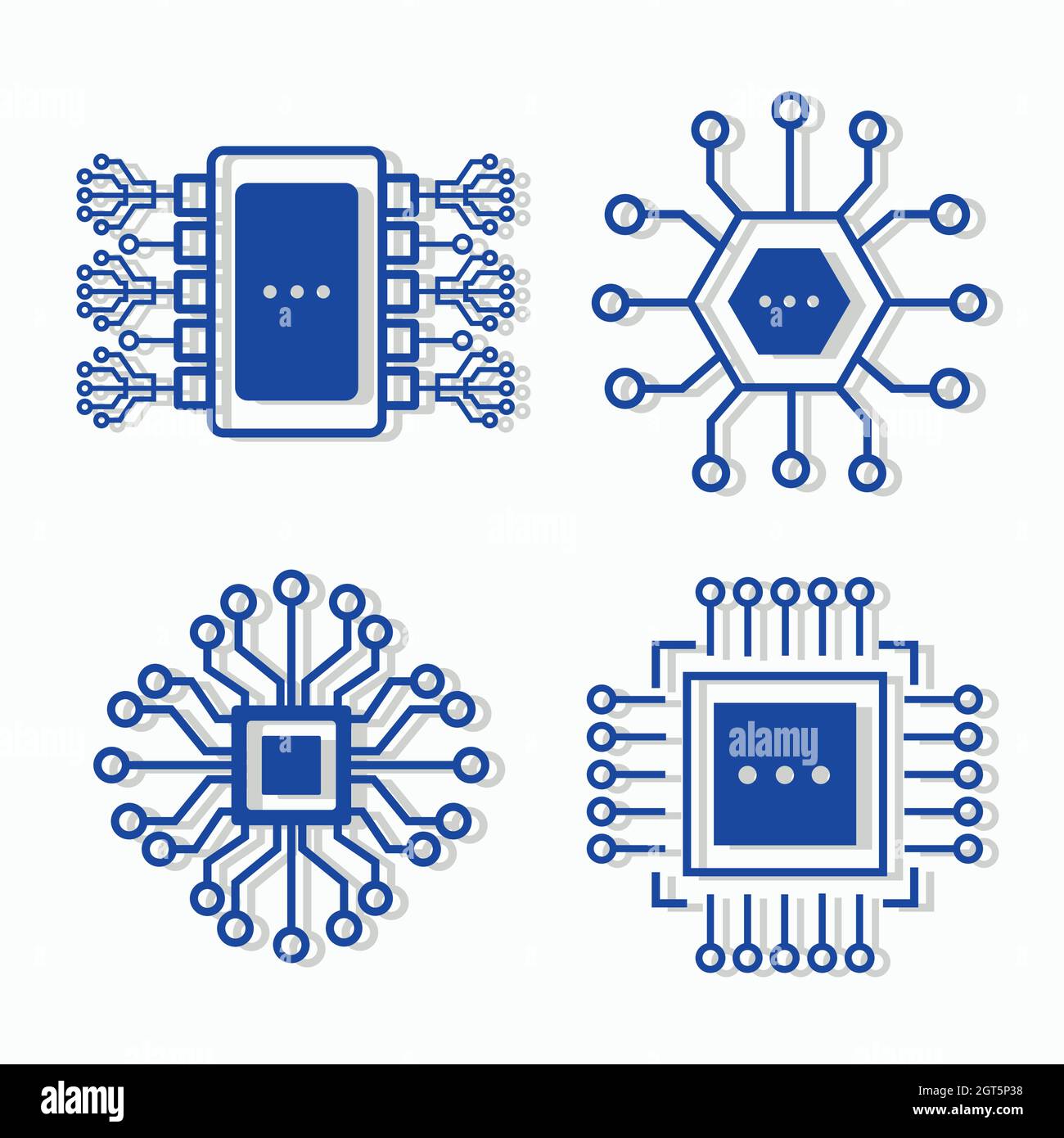 four electronic circuits icons Stock Vector Image & Art - Alamy
