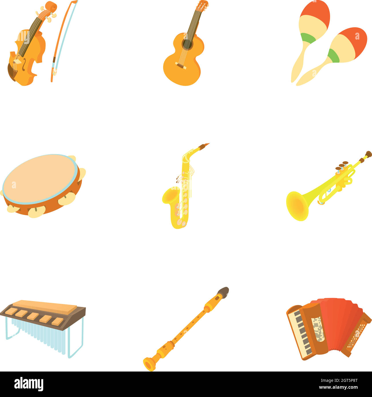 Tools for music icons set, cartoon style Stock Vector Image & Art - Alamy
