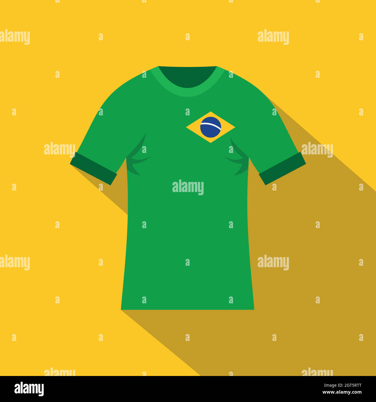 Brazilian yellow and green soccer shirt icon Stock Vector Image & Art ...