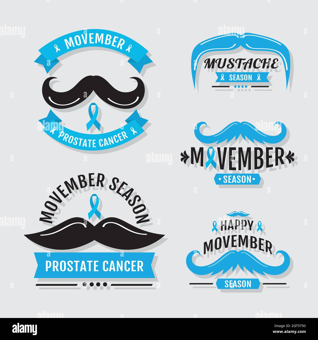 five movember campaign emblems Stock Vector Image & Art - Alamy