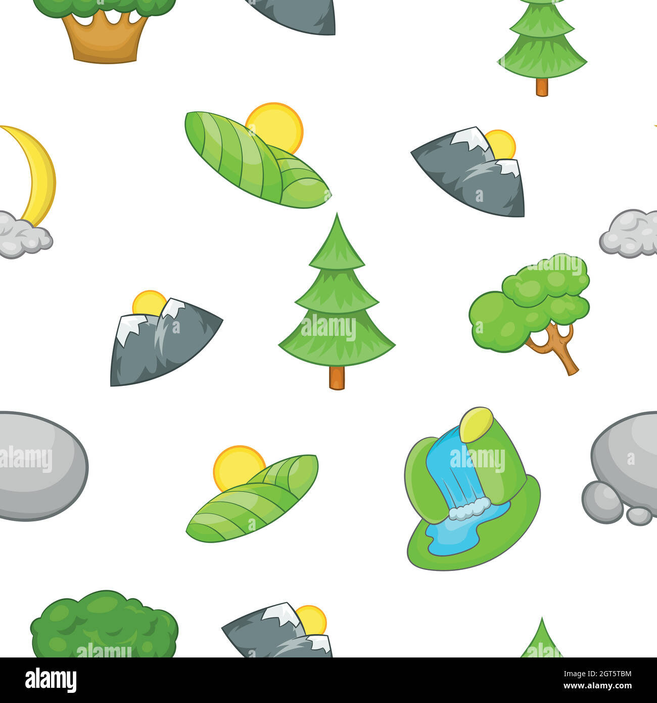 Cartoon nature background hi-res stock photography and images - Alamy