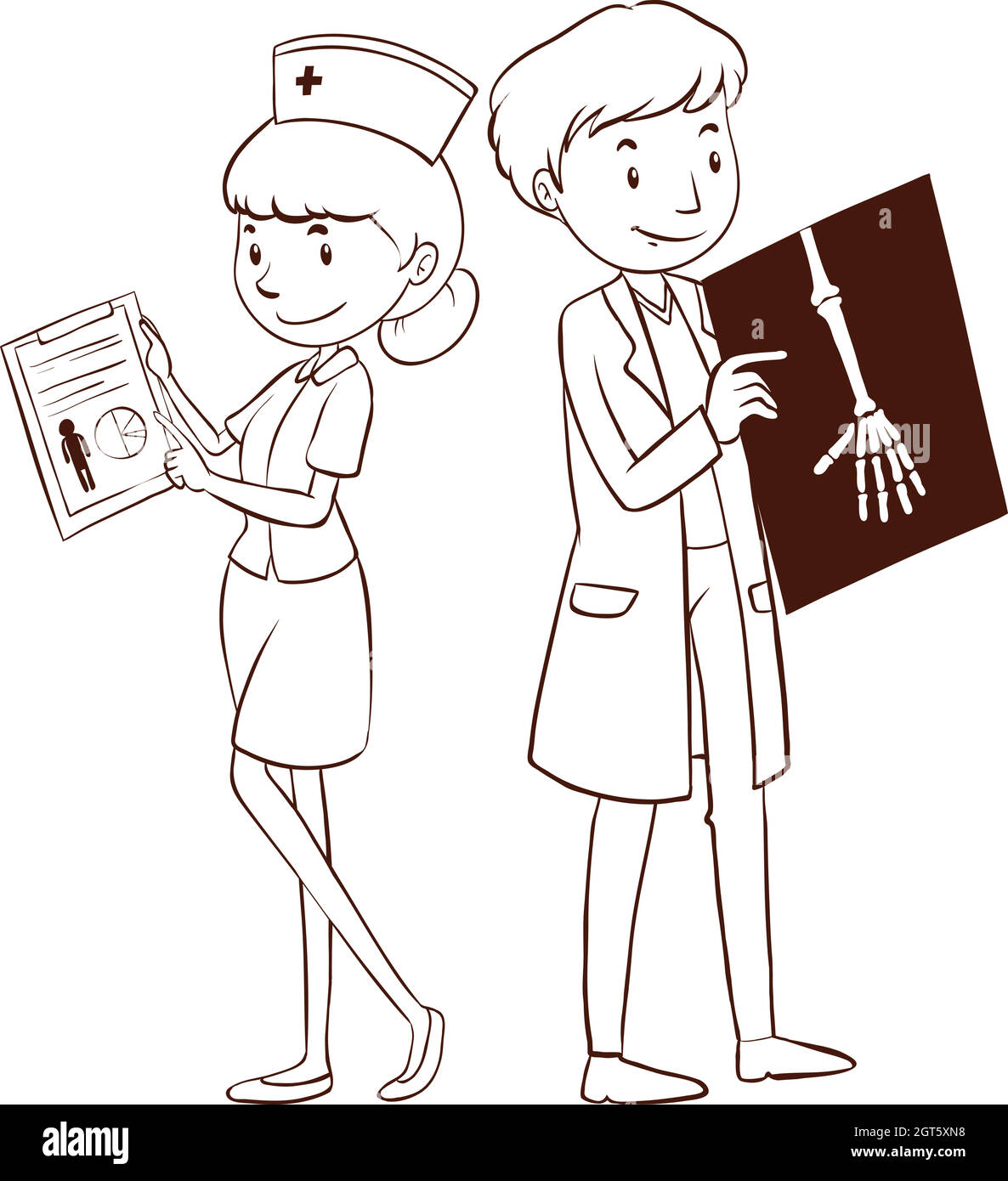 Doctor cartoon character holding clip hi-res stock photography and ...