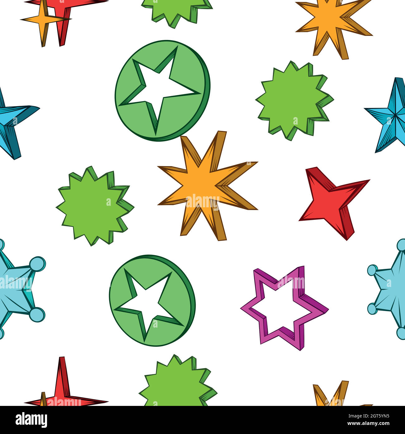 Five pointed star pattern Stock Vector Images - Alamy