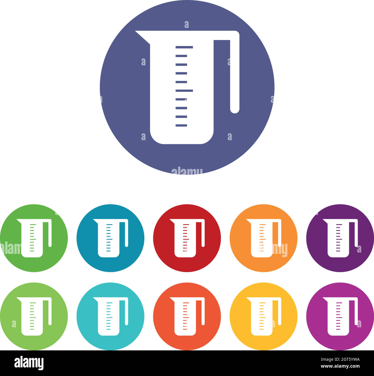 Measuring cup set icons Stock Vector Image & Art - Alamy