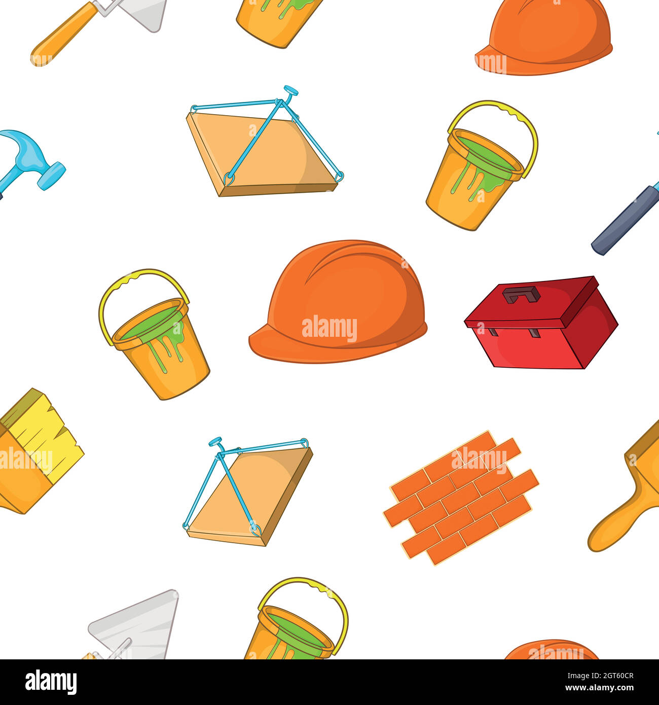 Construction pattern, cartoon style Stock Vector Image & Art - Alamy