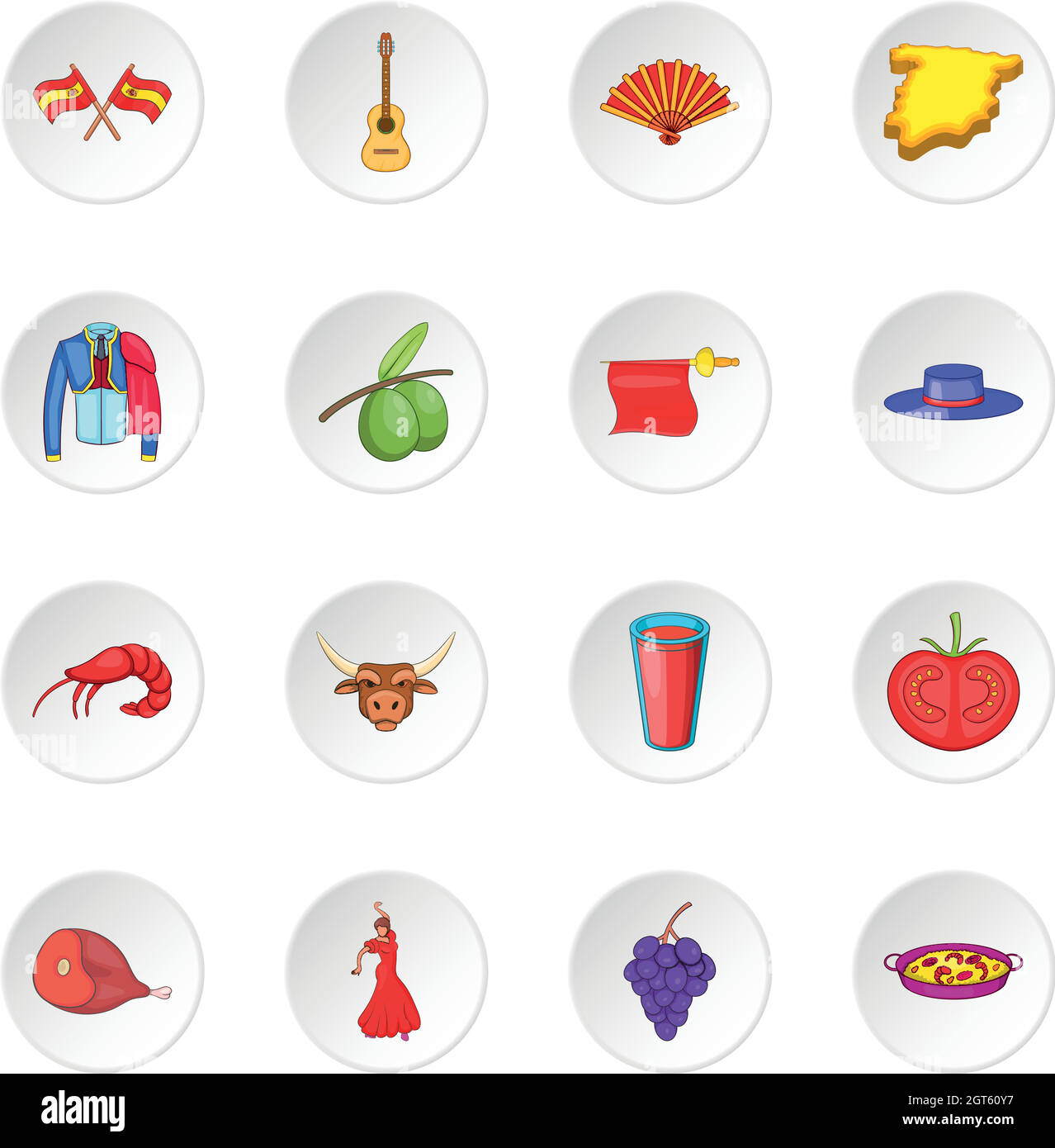 Grapes spain Stock Vector Images - Alamy