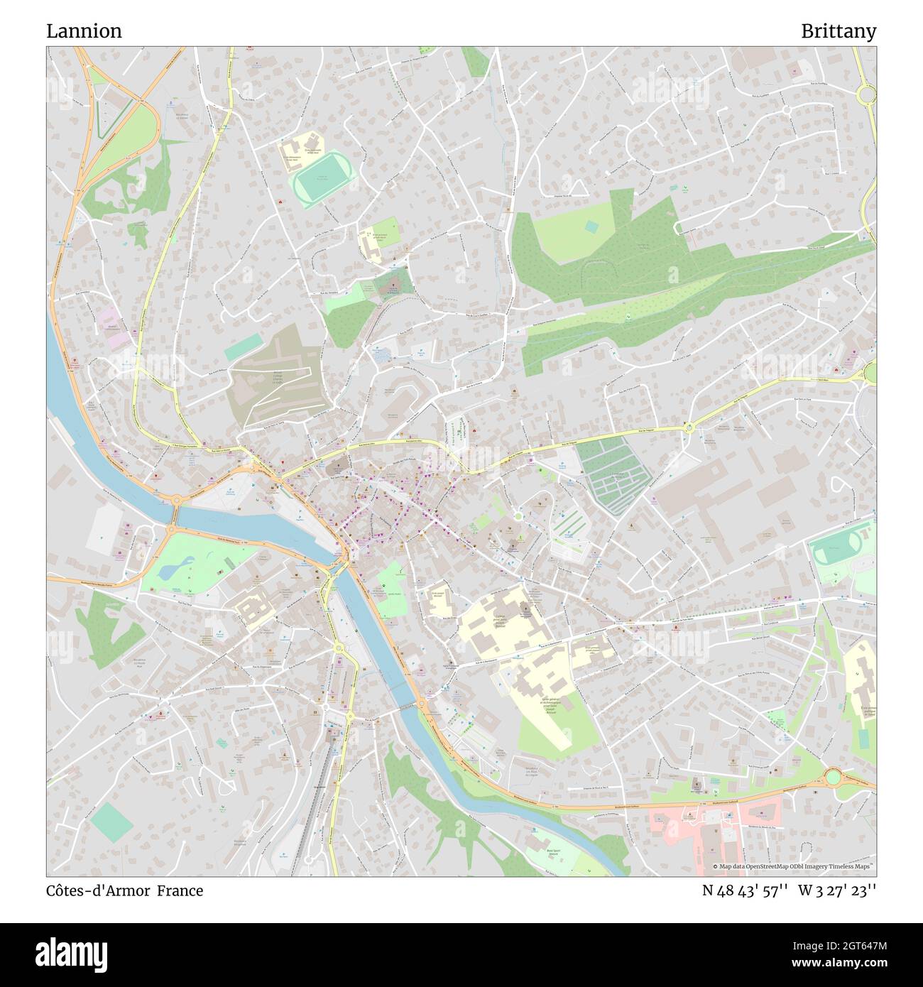 Lannion map Cut Out Stock Images & Pictures - Alamy