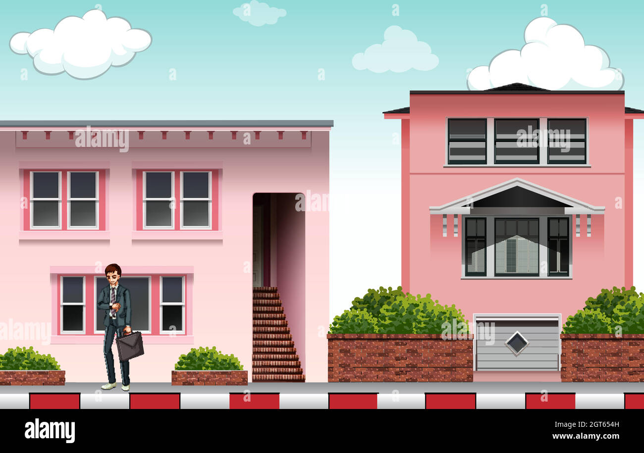 Modern house wall Stock Vector Images - Alamy