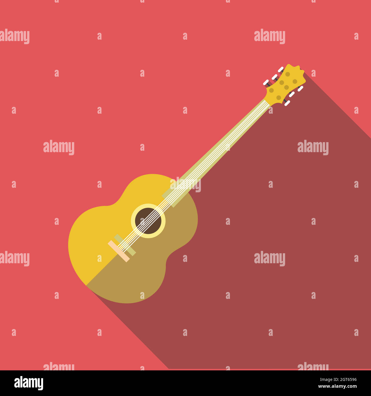 Guitar icon, flat style Stock Vector Image & Art - Alamy