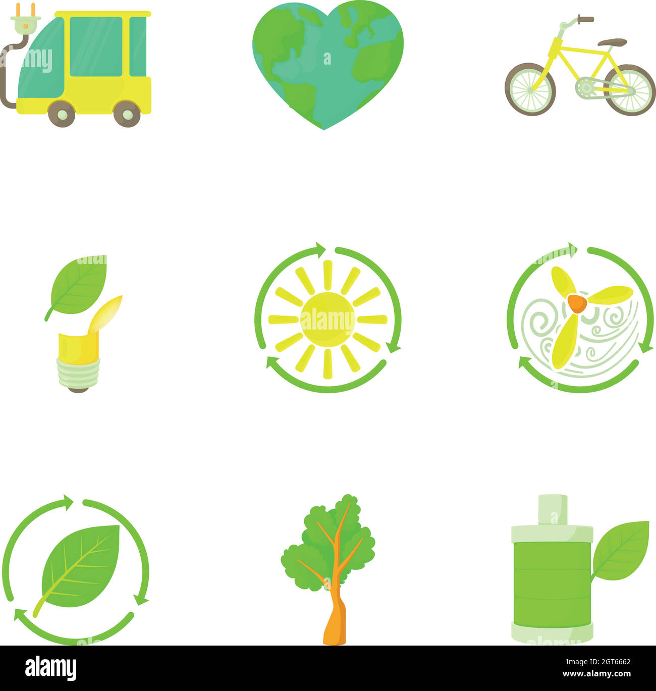 Conservation icons set, cartoon style Stock Vector Image & Art - Alamy