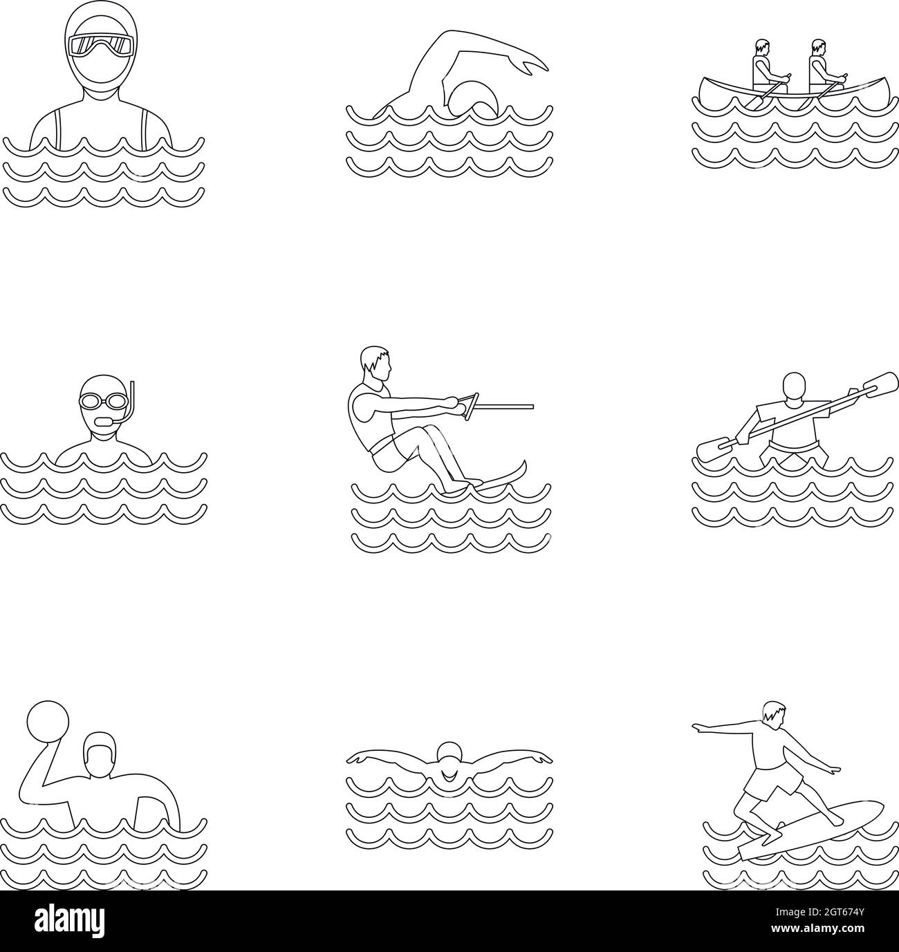 Vacation water skiing Cut Out Stock Images & Pictures - Alamy