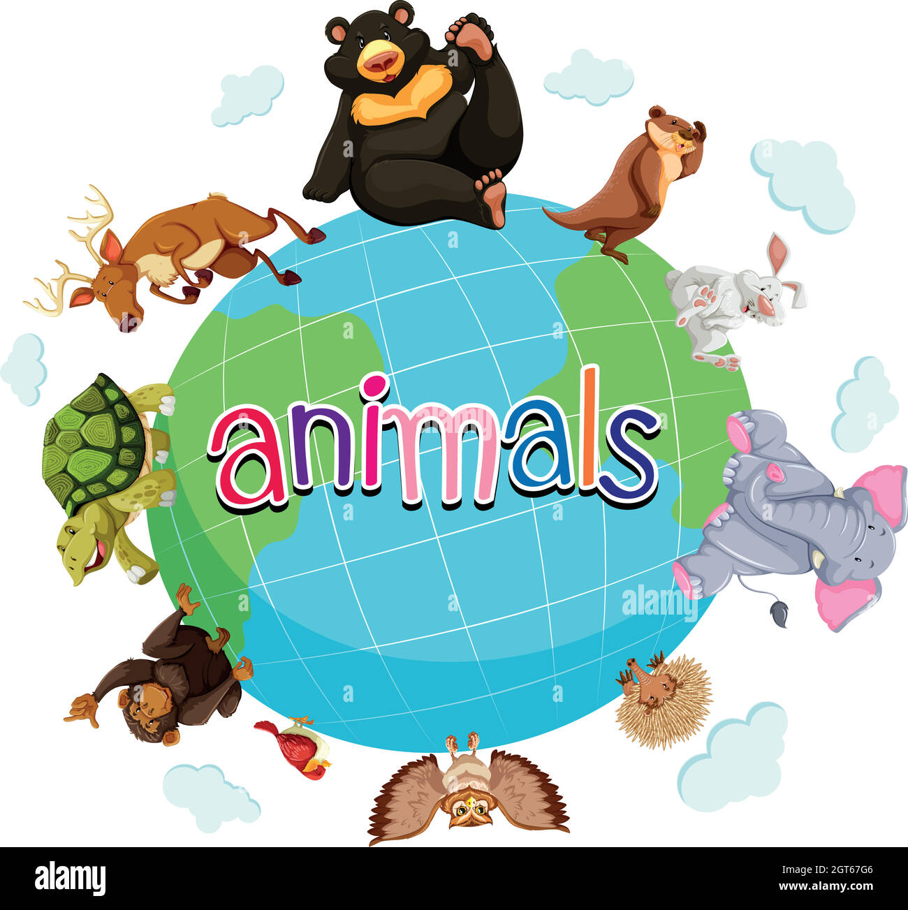 Wild animals around the world Stock Vector Image & Art - Alamy