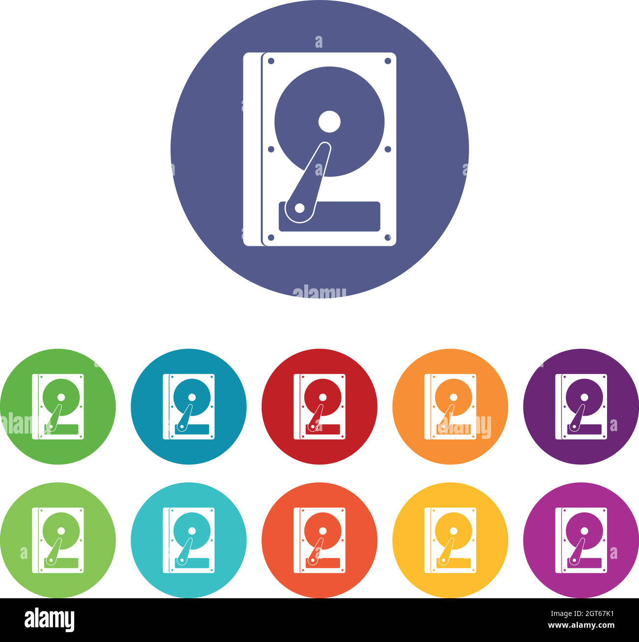 HDD set icons Stock Vector Image & Art - Alamy