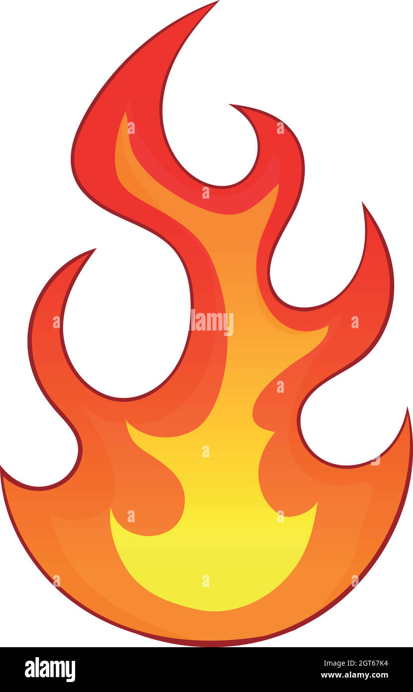 Flame icon, cartoon style Stock Vector Image & Art - Alamy