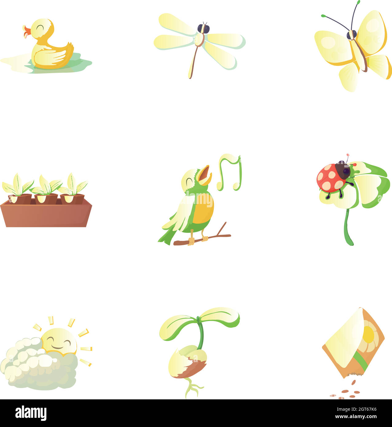 Spring season illustration Stock Vector Images - Alamy