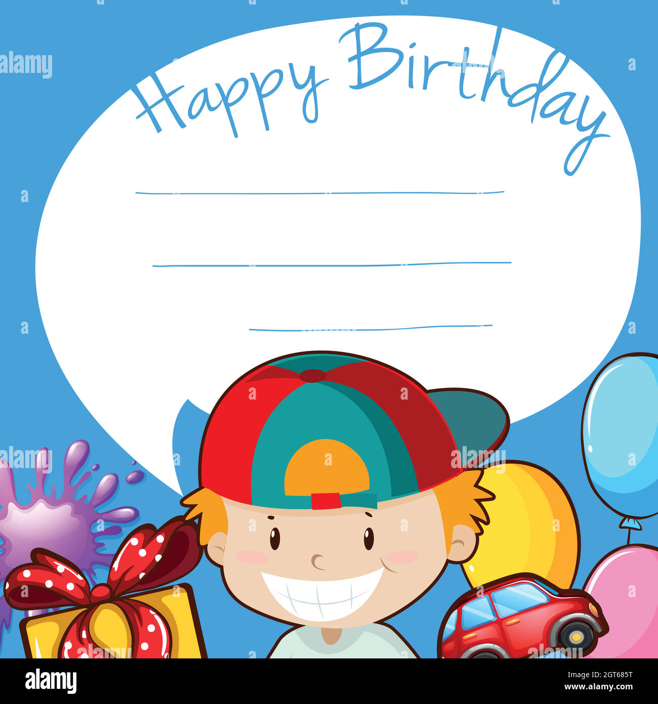 Border design with happy birthday theme Stock Vector Image & Art - Alamy