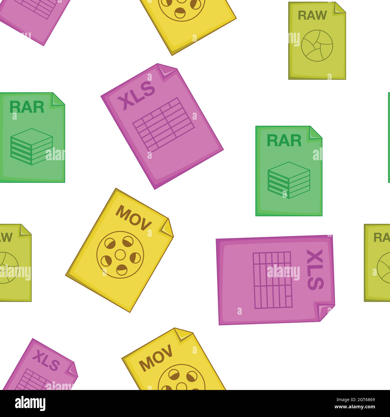 Types of files pattern, cartoon style Stock Vector Image & Art - Alamy