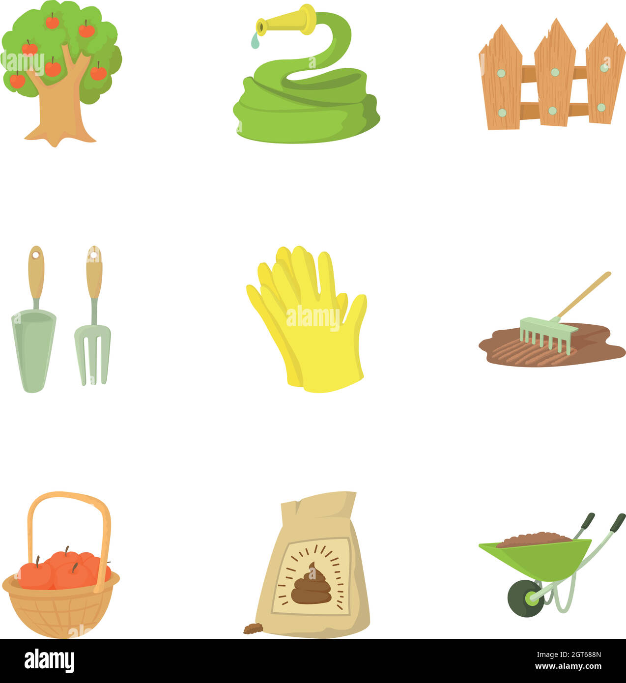 Farming icons set, cartoon style Stock Vector Image & Art - Alamy